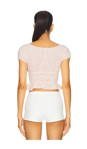 For Love & Lemons Petal Gingham Top