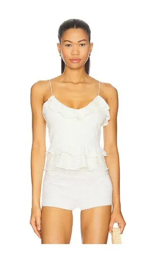 Women's Ruffle Lace Tank Tops