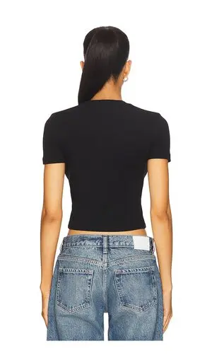 We11Done Cropped Graphic Logo T-shirt