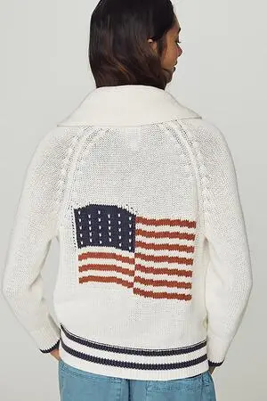 Maeve Lawson American Flag Cardigan