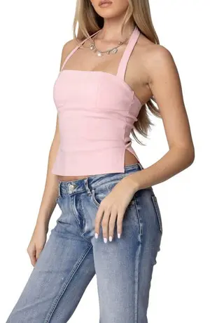 EDIKTED Dara Halter Top - Pink