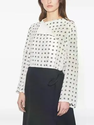 Tory Burch Polka-dot Wrap Top