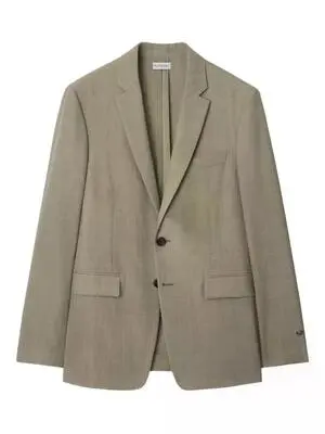 Burberry Wool Single-breasted Blazer - Green