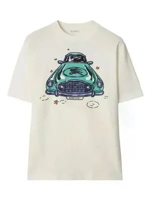 Burberry Car-print Cotton T-shirt