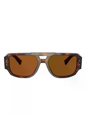 Dolce & Gabbana Logo-plaque Sunglasses - Brown