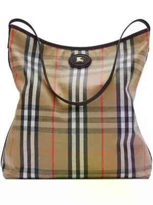 Burberry Shoulder Bag With Vintage Check Pattern - Neutrals