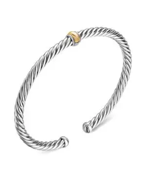 David Yurman 14k Yellow Gold Cable Flex Station Bracelet