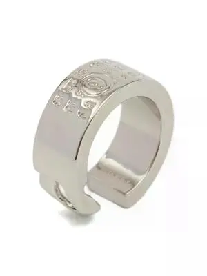MAISON MARGIELA 3mm Logo Ring - Silver