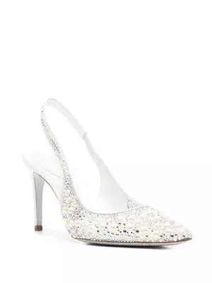 Rene Caovilla Faux Pearl-embellished Pumps