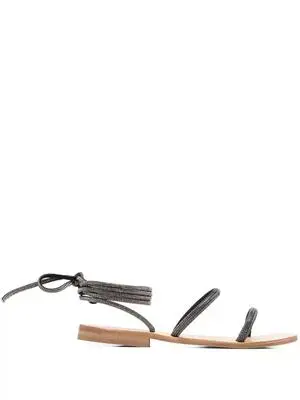 MC2 SAINT BARTH Wrap Around Sandals - Black