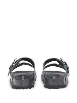 MARINE SERRE Lizard-print Sandals - Grey