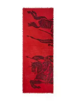 Burberry Ekd Wool Scarf - Red
