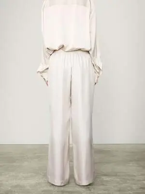LISA YANG STORE Wide Leg Trousers - Champagne