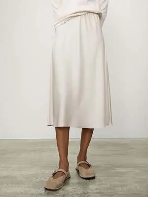 LISA YANG Midi Skirt In Silk Double Georgette