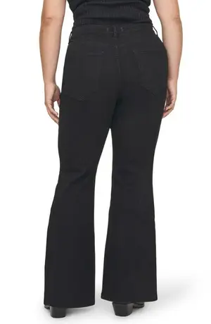 Warp + Weft Nao High-waist Bootcut Jeans - Jet Black