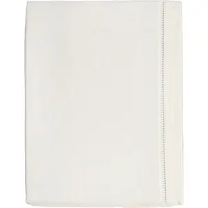 POM POM AT HOME Como Ladder Stitch Cotton Bedskirt - Ivory