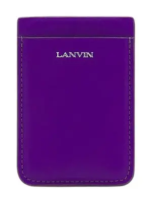 LANVIN Magnetic Leather Cardholder Anemone