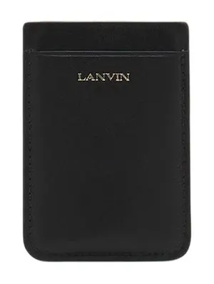 LANVIN Magnetic Leather Cardholder - Black
