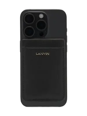 LANVIN Magnetic Leather Cardholder - Black
