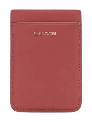 LANVIN Magnetic Leather Cardholder Litchi