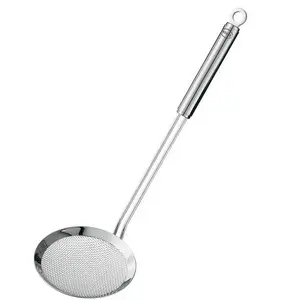 ROSLE Round Handle Coarse Mesh Wire Kitchen Skimmer, 5.5" Diameter - Silver
