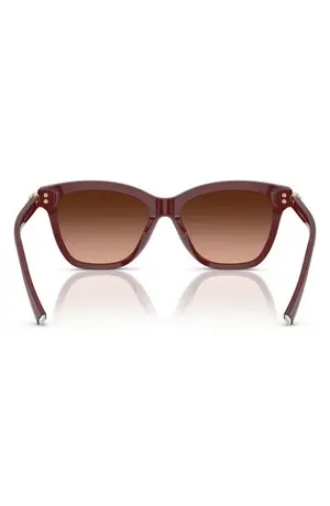 Tiffany & Co. 54mm Square Sunglasses - Deep Ruby/pink Gradient Grey