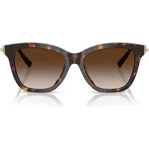 Tiffany & Co. 54mm Square Sunglasses Havana /brown Gradient