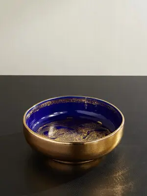 L'Objet Ruan Hoffmann Gold-plated Painted Earthenware Bowl