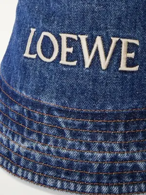 Loewe Logo-embroidered Bucket Hat - Blue