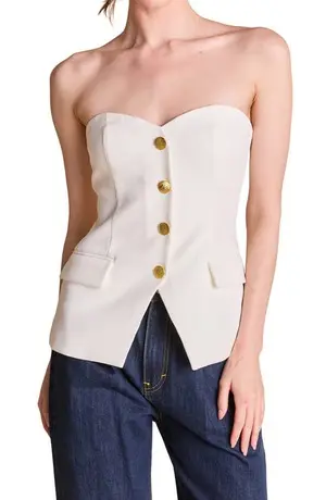 Endless Rose Button Strapless Top