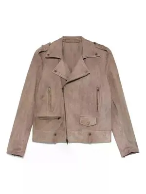 SALVATORE SANTORO Suede Biker Jacket