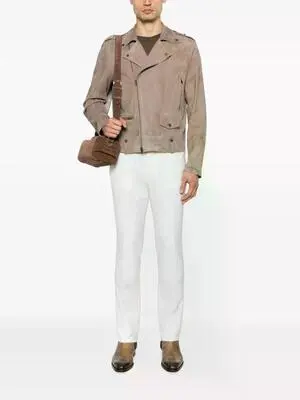 SALVATORE SANTORO Suede Biker Jacket