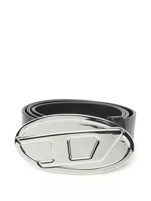 DIESEL B-1dr Metallic Oval-buckle Belt - Black