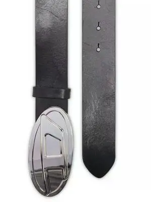 DIESEL® B-1dr Metallic Oval-buckle Belt - Black