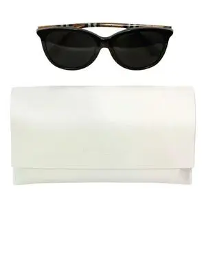 Burberry Tubular Check Cat-eye Sunglasses