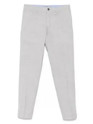 Incotex Mélange-effect Trousers - Grey