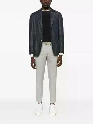 Incotex Mélange-effect Trousers - Grey