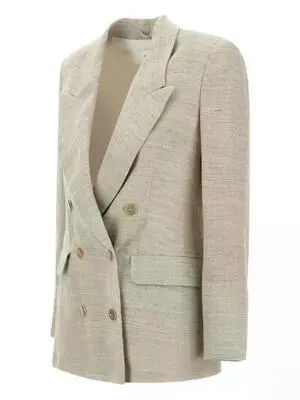 Marella Linen Double-breasted Blazer
