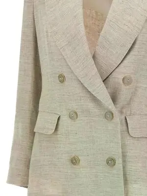 Marella Linen Double-breasted Blazer