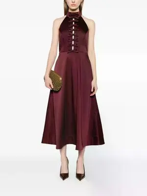 Rebecca Vallance Merlot Midi Dress - Red