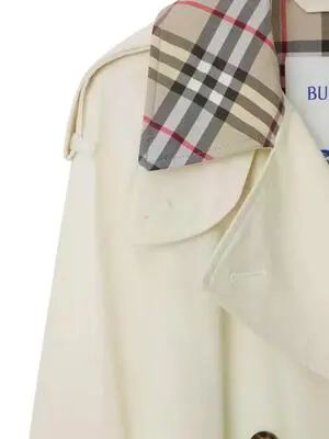 Burberry Mid-length Trench Coat With Checked Collar