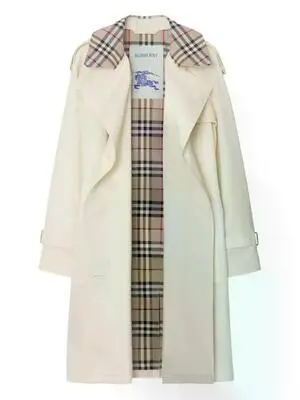 Burberry Mid-length Trench Coat With Checked Collar