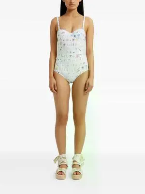 Erdem Floral-print Sleeveless Swimsuit
