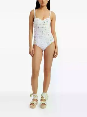 Erdem Floral-print Sleeveless Swimsuit