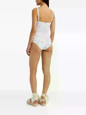 Erdem Floral-print Sleeveless Swimsuit