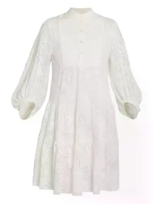 Erdem Half-sleeve Mini Dress - White