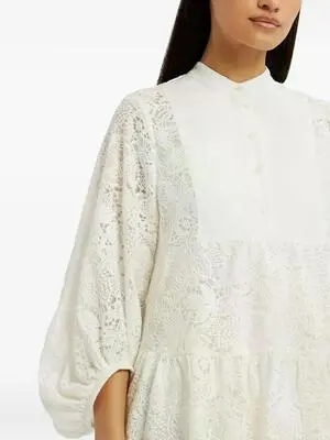 Erdem Half-sleeve Mini Dress - White