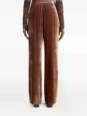 Etro Velvet Palazzo Trousers - Pink