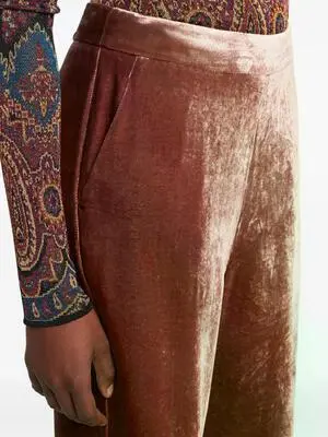 Etro Velvet Palazzo Trousers - Pink