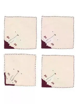 BODE Garden Party Cocktail Napkins - Neutrals